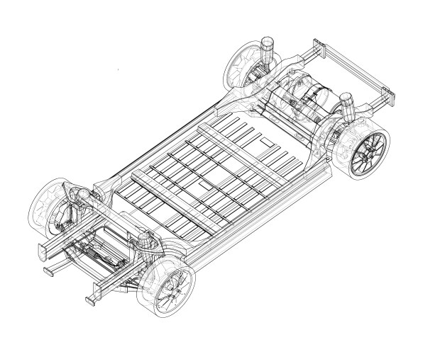 Electric Car Blueprint Drawing Vector Images (over 410)