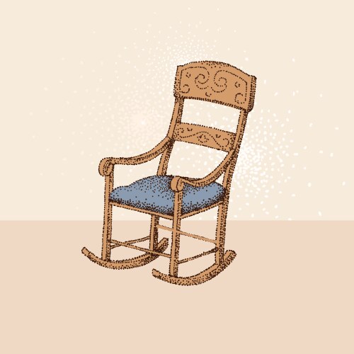Classic red rocking chair Royalty Free Vector Image