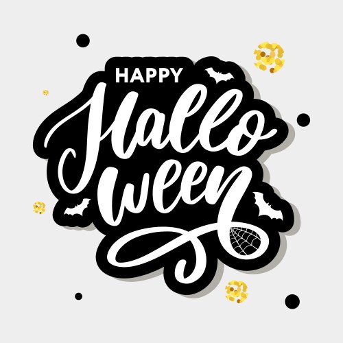 Boo halloween lettering holiday inscription Vector Image