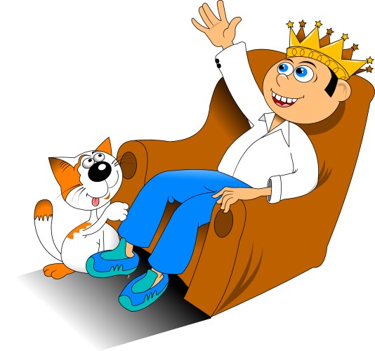 Cartoon happy chair Royalty Free Vector Image - VectorStock