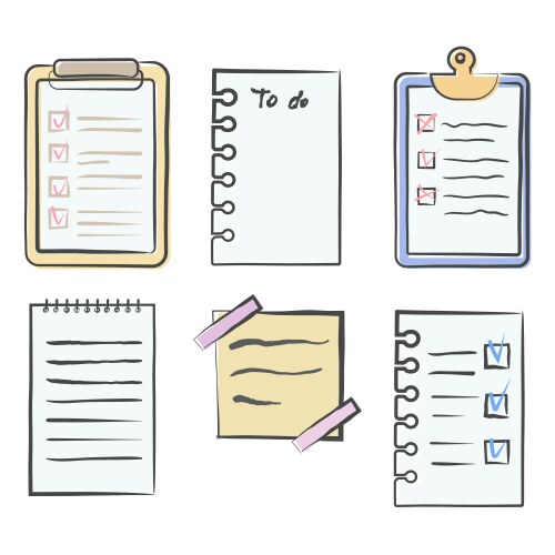 Doodle to do list template for bullit journal Vector Image
