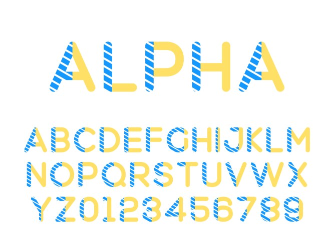 Blocky font Royalty Free Vector Image - VectorStock