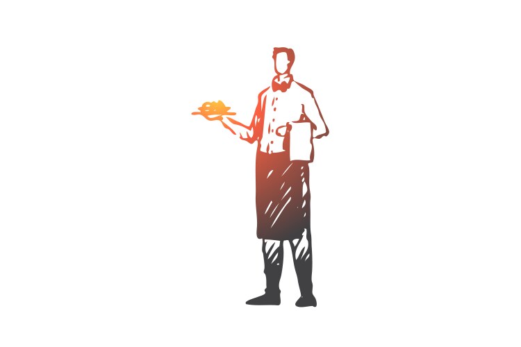 Sketch Waiter Vector Images (over 880)