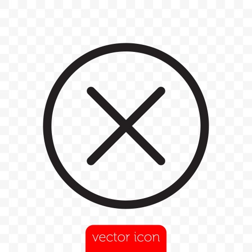 Red X Mark in a Circle Vector Images (over 1,400)