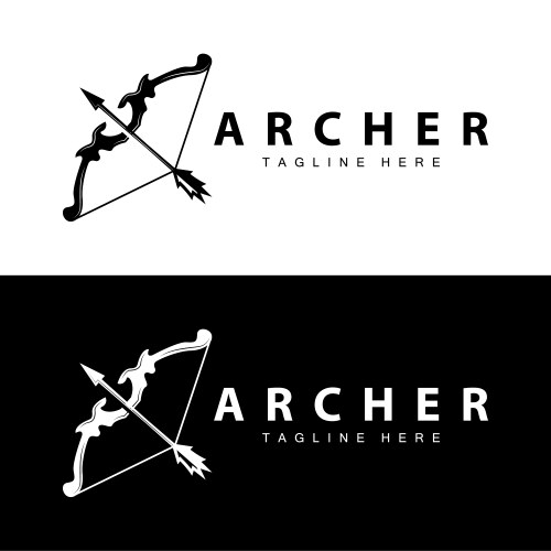Archer logo vintage design old inspiration Vector Image