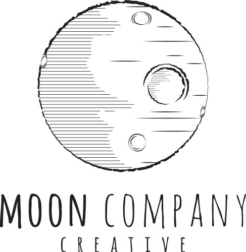Moon light logo design Royalty Free Vector Image