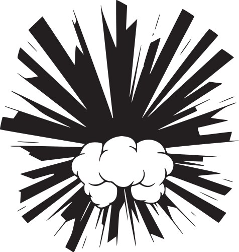 Explosion - minimalist and flat logo Royalty Free Vector