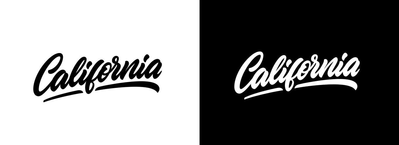 California hand lettering Royalty Free Vector Image