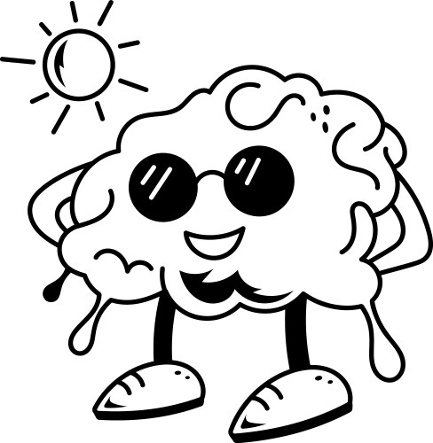 Devil brain Royalty Free Vector Image - VectorStock