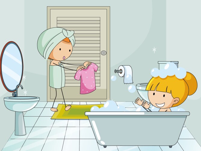 Cleaning Clipart Kids Vector Images (over 1,300)