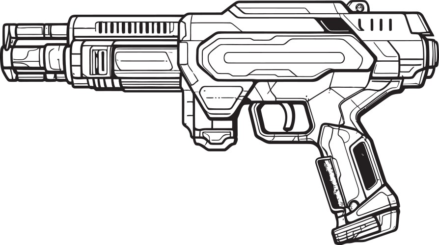 Ion disruptor futuristic gun icon pulse rifle Vector Image