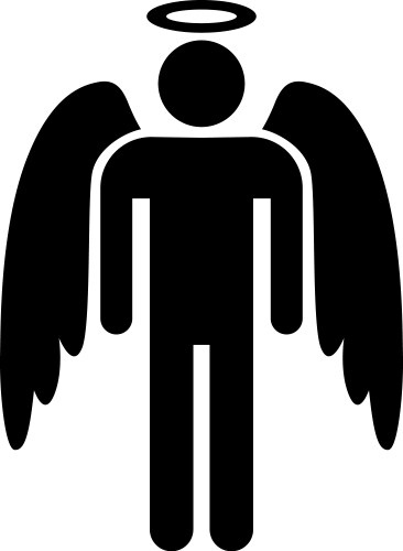 Angel stickman Royalty Free Vector Image - VectorStock