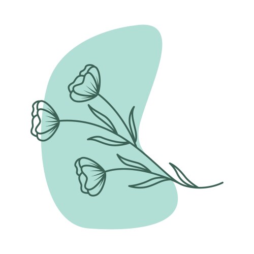 Planting flower icon logo design Royalty Free Vector Image
