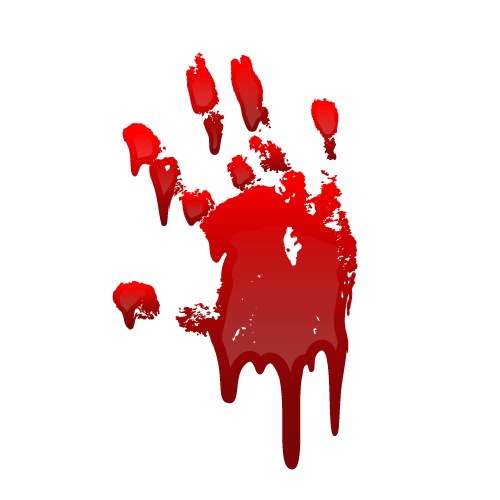 Bloody Handprints - Horror Set Royalty Free Vector Image