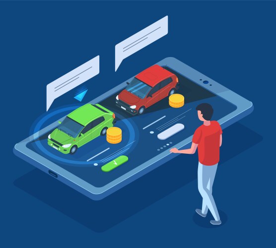 Set logos for car rental and sale Royalty Free Vector Image