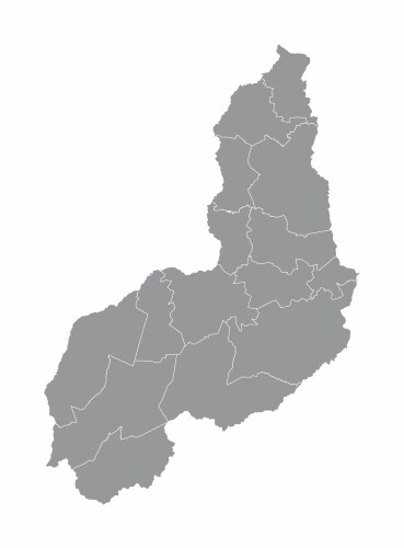 Piaui state regions map Royalty Free Vector Image