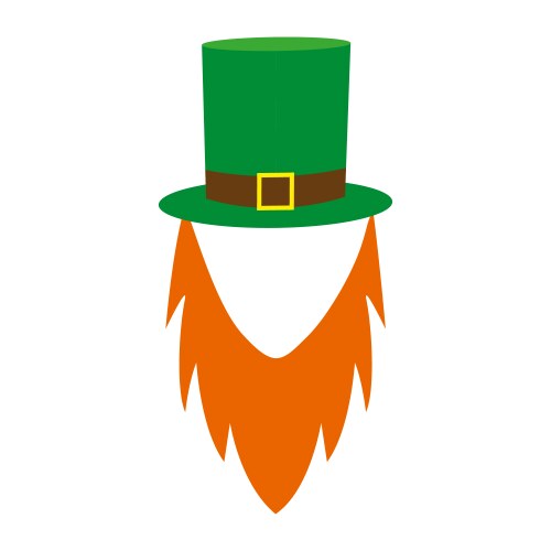 Template face leprechaun on st patrick s day Vector Image