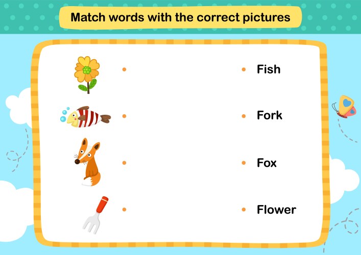 Phonics -ay- sound dominoes game match the words Vector Image