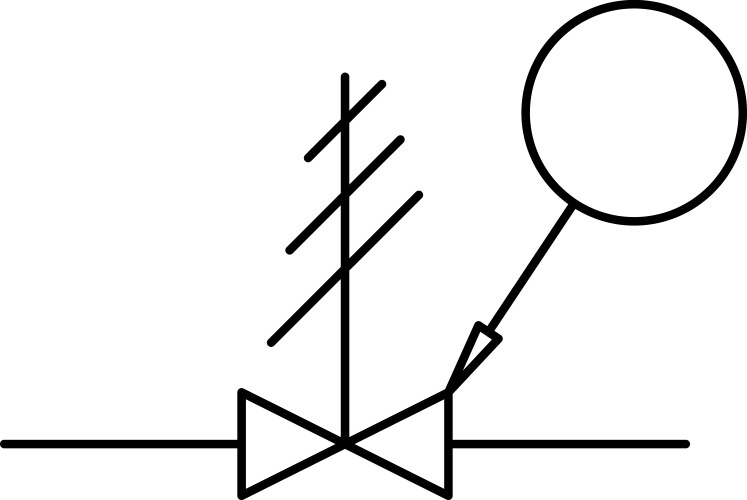 Control valve symbol icon Royalty Free Vector Image