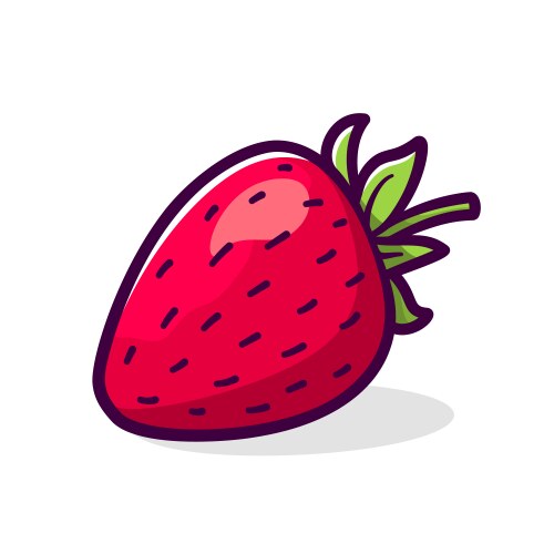 Cartoon strawberry icon Royalty Free Vector Image