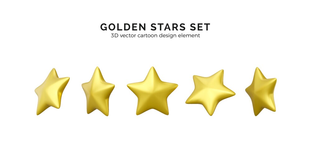 Three golden stars Royalty Free Vector Image - VectorStock