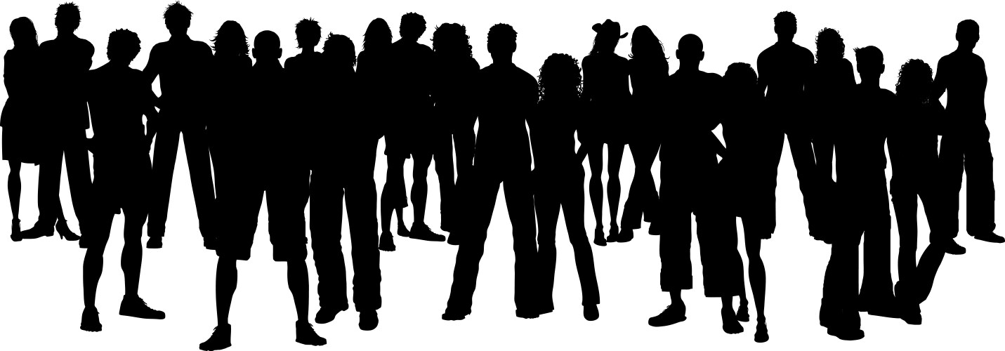 Grunge crowd Royalty Free Vector Image - VectorStock