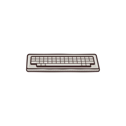 Black computer keyboard icon outline style Vector Image
