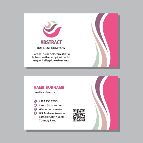 Press id card design template Royalty Free Vector Image