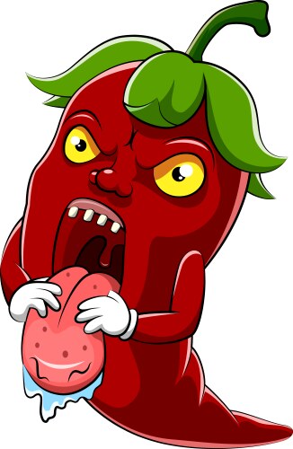 Cute chili cartoon Royalty Free Vector Image - VectorStock