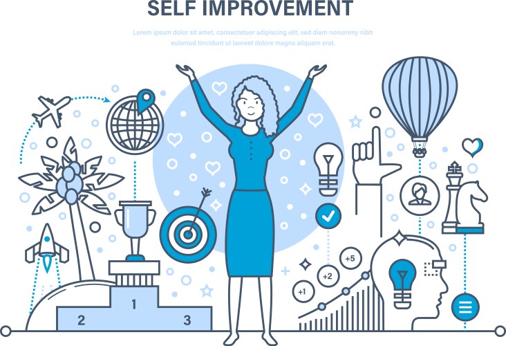 Personal growth development brochure template Vector Image