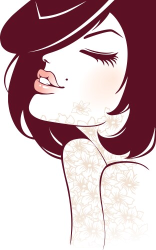 Summer Women Flowers Royalty Free Vector Image