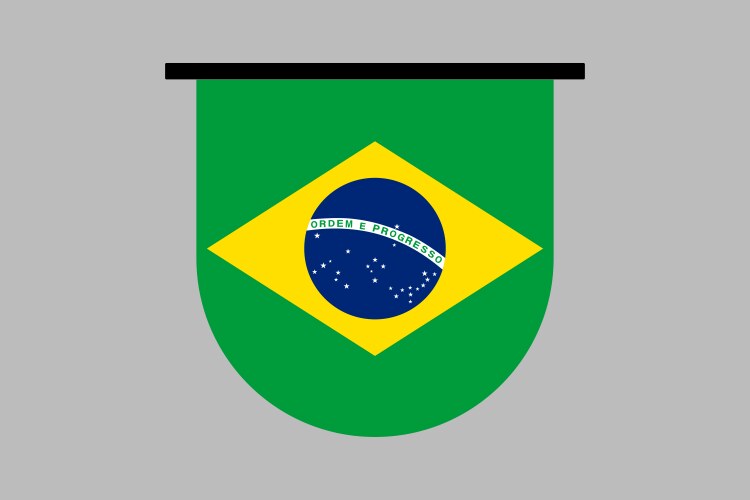 Brazil flag Royalty Free Vector Image - VectorStock