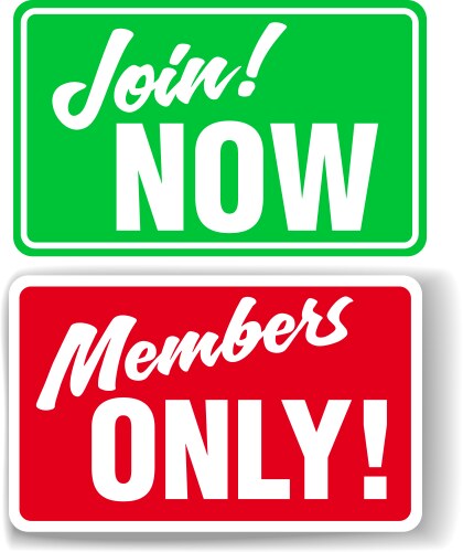 Members Only Sign Vector Images (over 1,200)