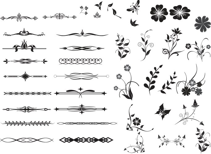Design elements Royalty Free Vector Image - VectorStock