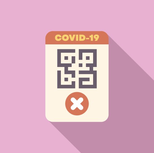 Covid 19 qr code showing negative test result Vector Image