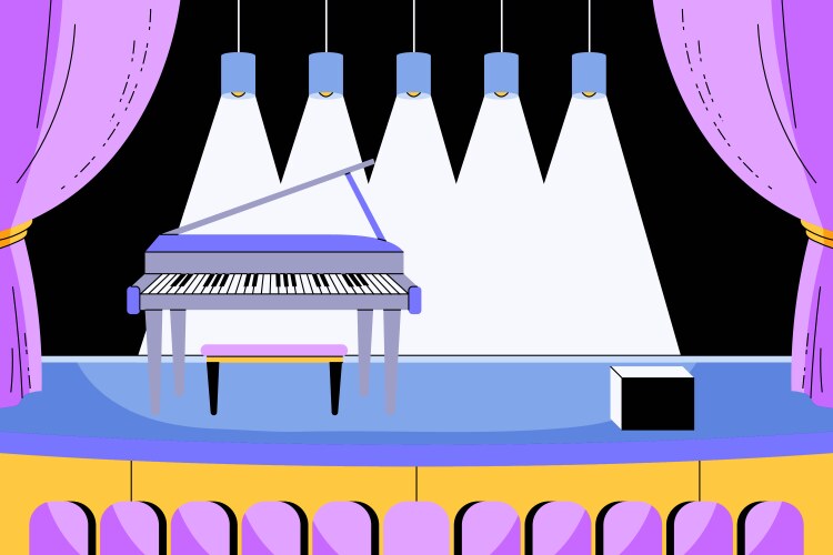 Realistic talent show background Royalty Free Vector Image