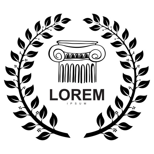 Zeus greek god head logo Royalty Free Vector Image