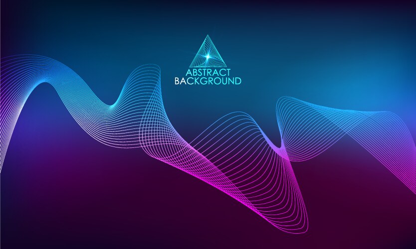 Sound wave background abstract audio equalizer Vector Image