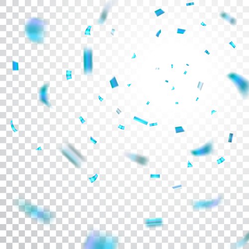 Falling blue confetti celebration design Vector Image
