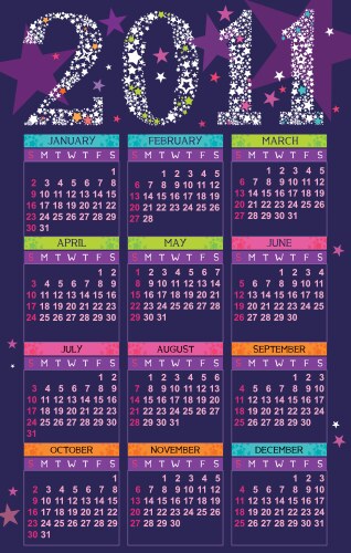 2011 Calendar Vector Images (over 360)