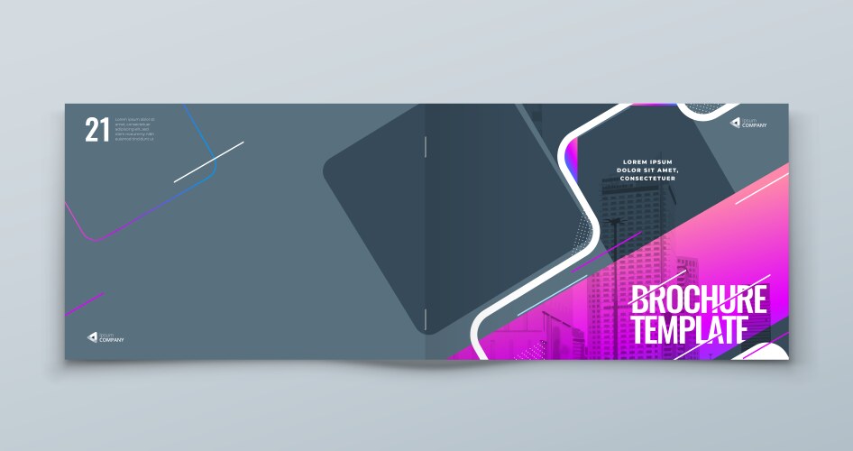 Horizontal brochure template layout design Vector Image