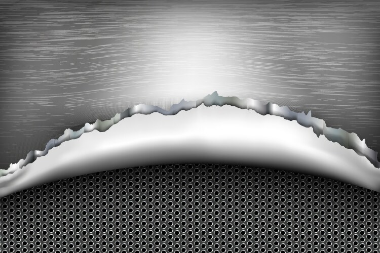 Ripped Steel Hole Royalty Free Vector Image - VectorStock