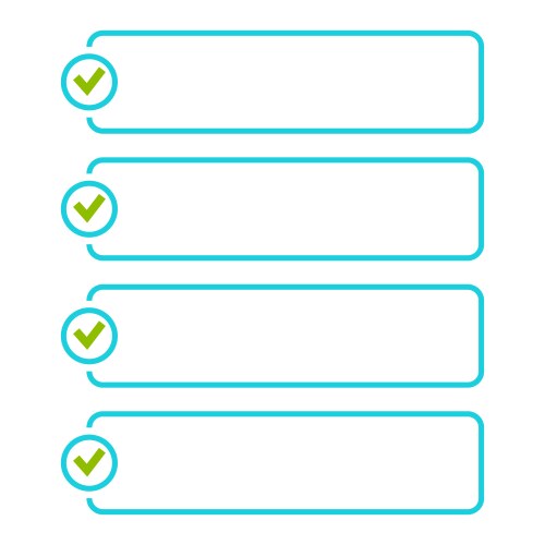 Blue checklists editable todo Royalty Free Vector Image