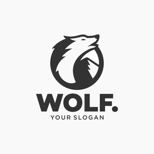 Wolf logo Royalty Free Vector Image - VectorStock