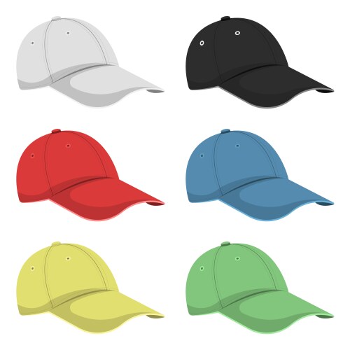 Cap set Royalty Free Vector Image - VectorStock