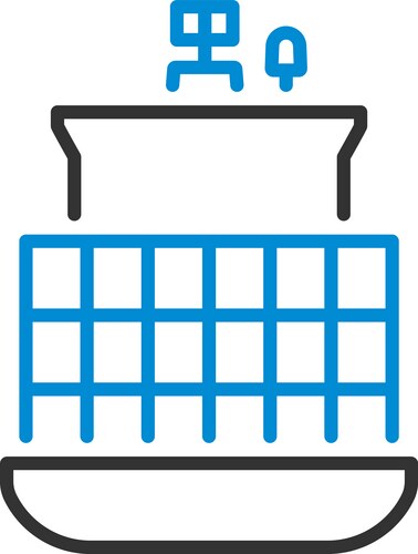 Container ship icon Royalty Free Vector Image - VectorStock