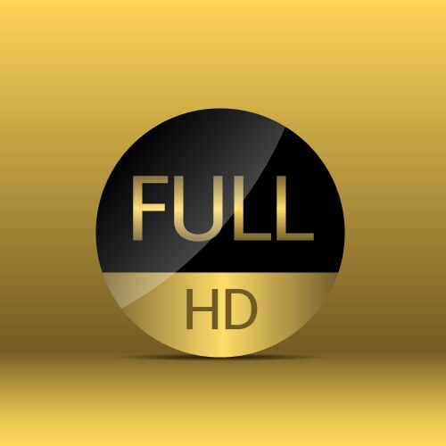 Full hd and ultra labels Royalty Free Vector Image