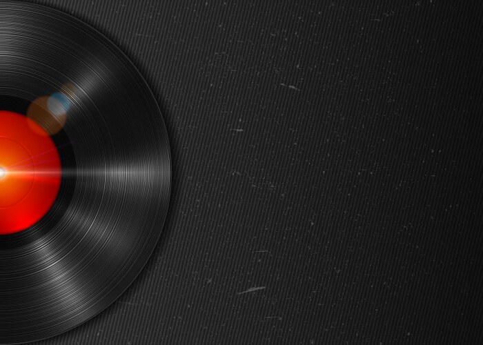 Old vinyl album cover vintage record overlay Vector Image