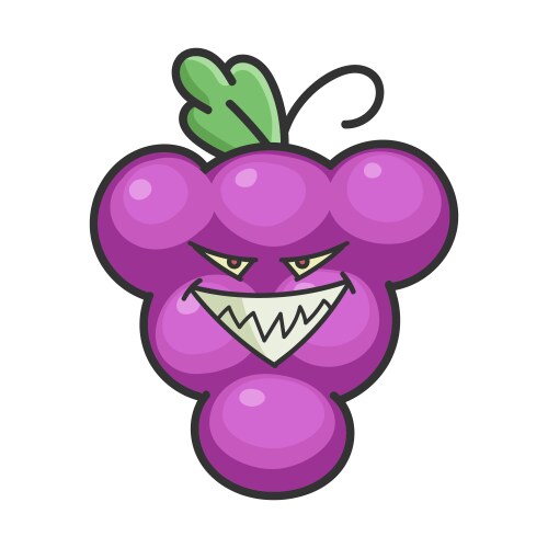 Funny happy raspberry character Royalty Free Vector Image