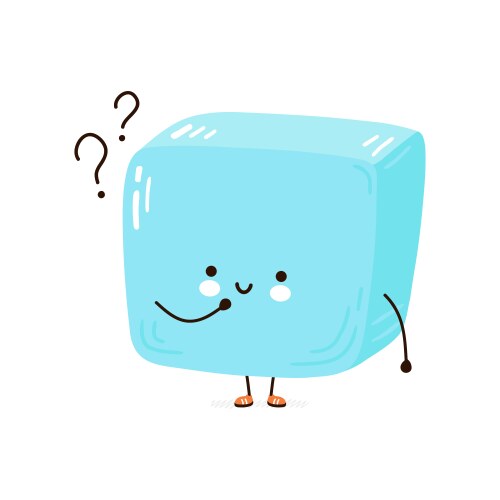 Cute ice cube characters Royalty Free Vector Image